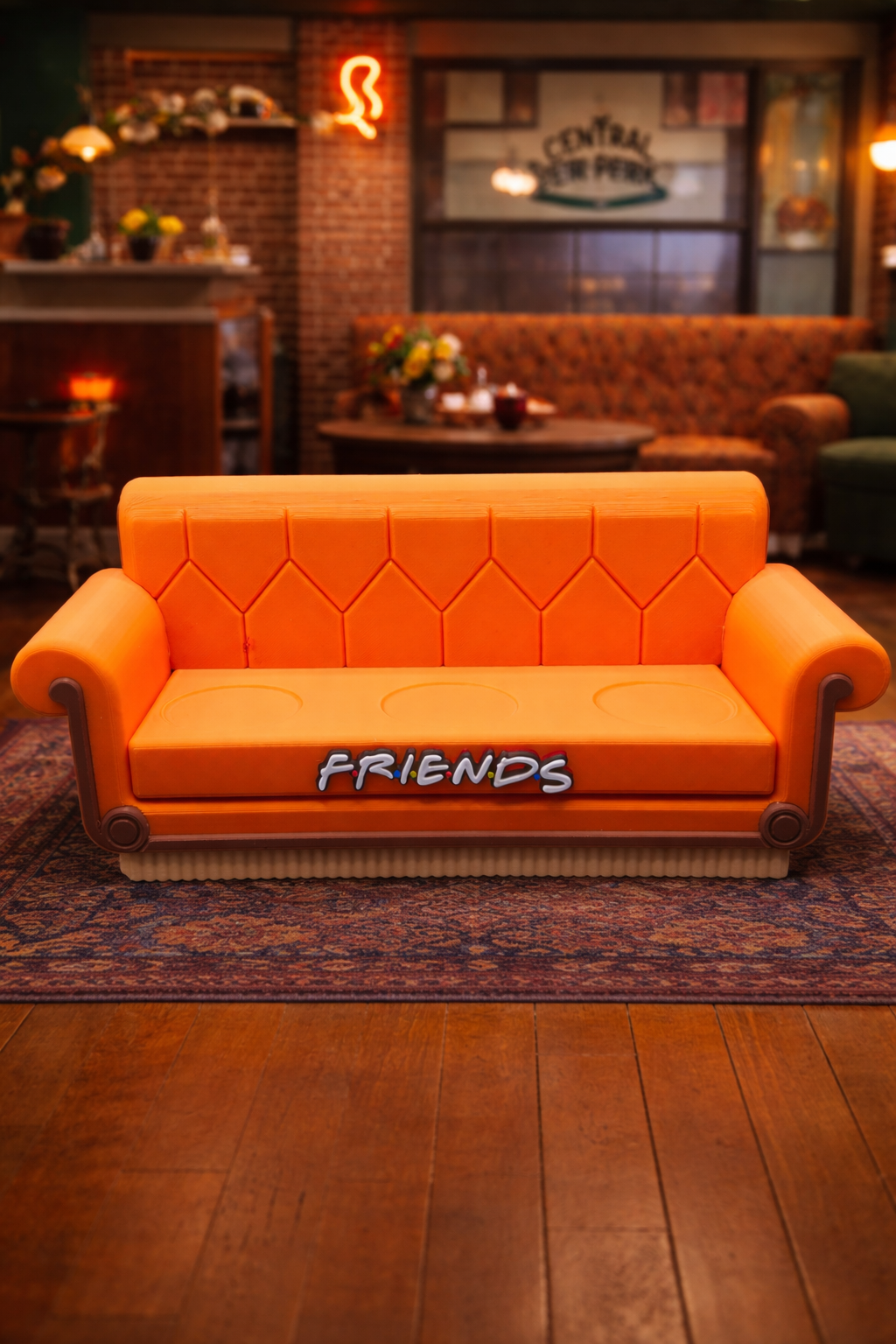 Friends Central Perk Orange Sofa Display Stand for McDonald's Adult Ha ...