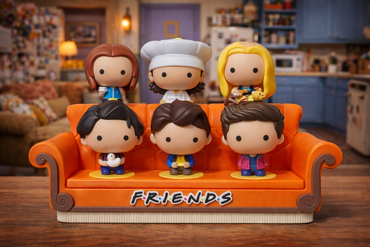 Friends Central Perk Orange Sofa Display Stand for McDonald's Adult Ha ...